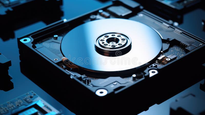 Technology Terabyte Hard Drive Stock Illustration - Illustration of ...