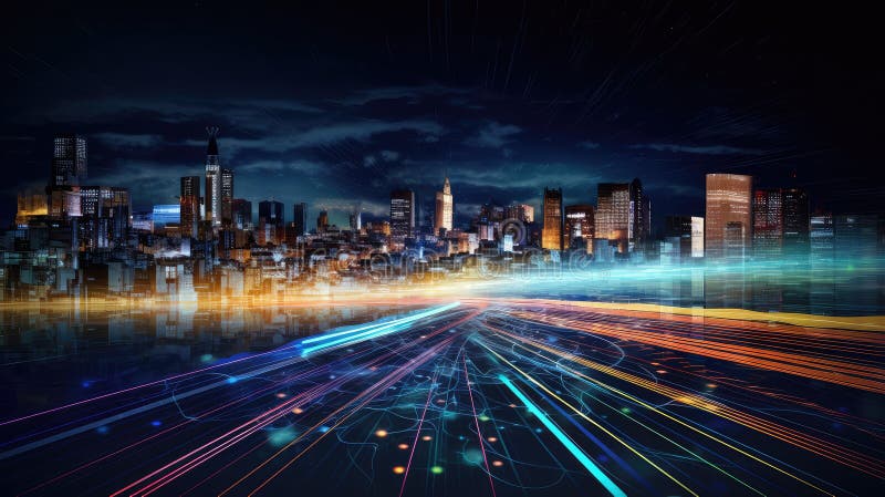 Technology Terabyte Internet Speed Stock Photo - Image of isometric ...