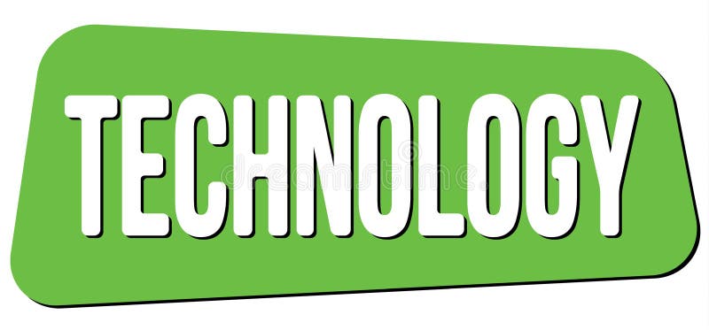 TECHNOLOGY Text on Green Trapeze Stamp Sign Stock Illustration ...