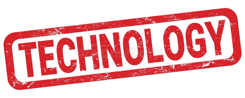 TECHNOLOGY Text Written on Red Rectangle Stamp Stock Photo - Image of ...