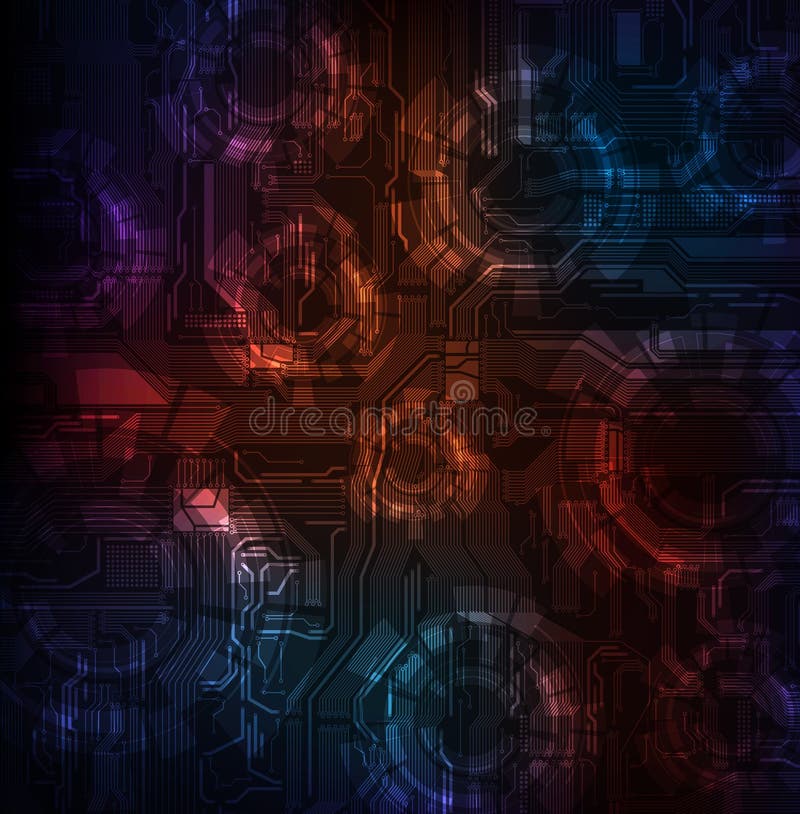 Technology Theme Design Elements Stock Vector - Illustration of ...