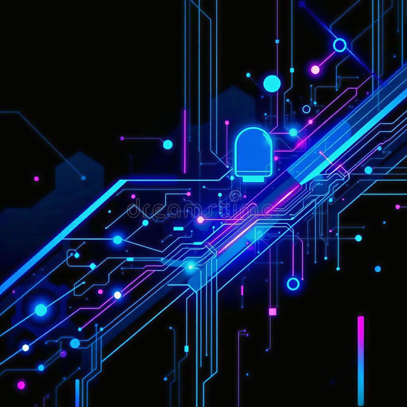 Abstract Technology-themed Images Symbolize Innovation, Connectivity ...