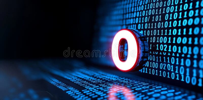 A Technology-themed Concept with a Blue Backdrop of Binary Code ...