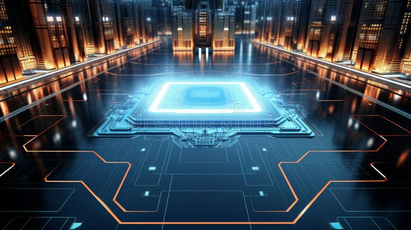 Technology Themed Digital Backdrop Ideal for Neural Network Operations ...