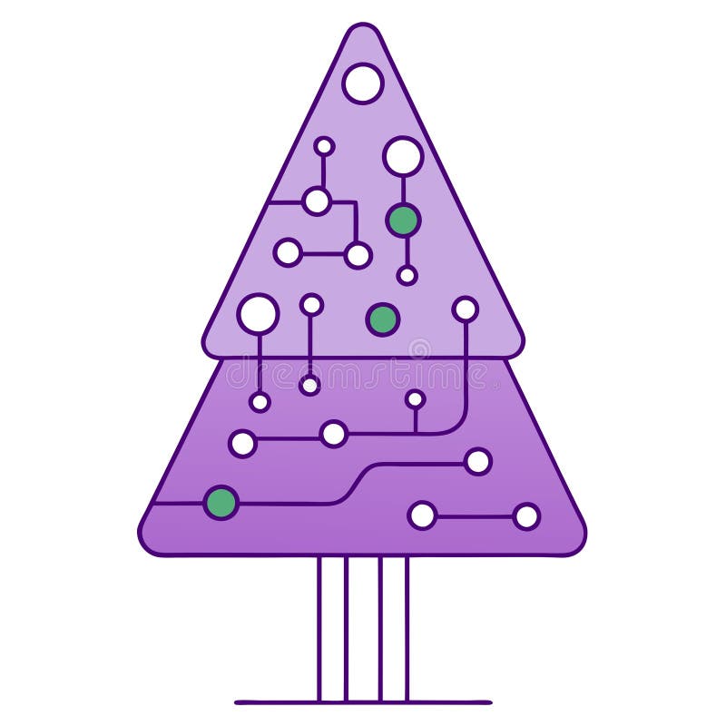 Technology Themed Electronic Purple Christmas Tree with Circuit Board ...