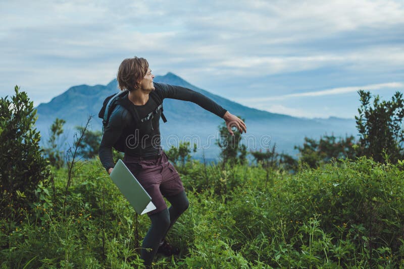 Technology Throw Down a Cliff. Concept of Protesting Against Technology ...