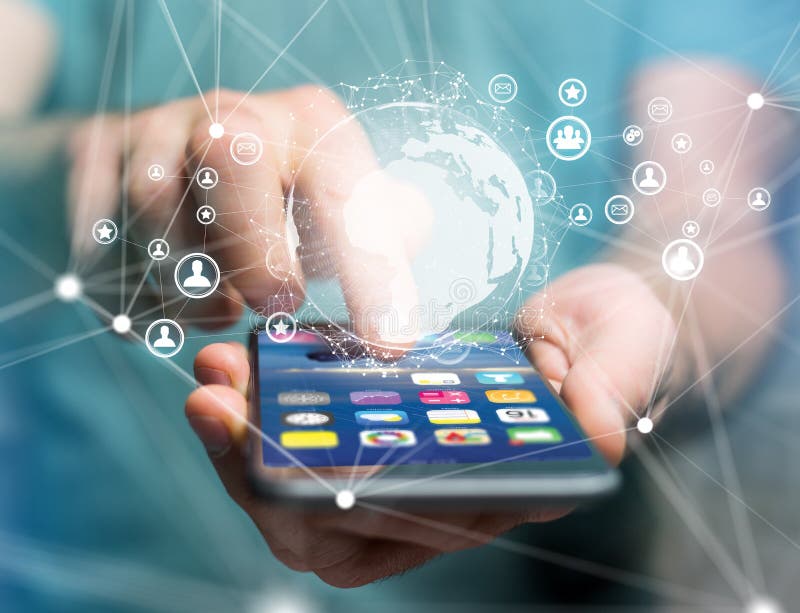 Technology Title Surounded by Device Like Smartphone, Tablet or Stock ...