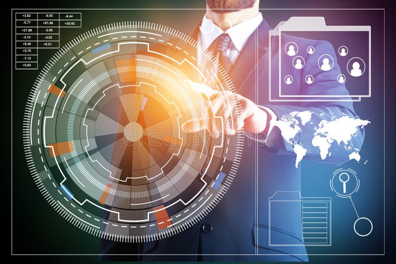 Technology and Touchscreen Concept Stock Illustration - Illustration of ...