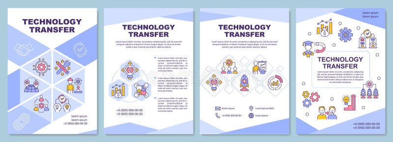 Technology Transfer Brochure Template Stock Vector - Illustration of ...