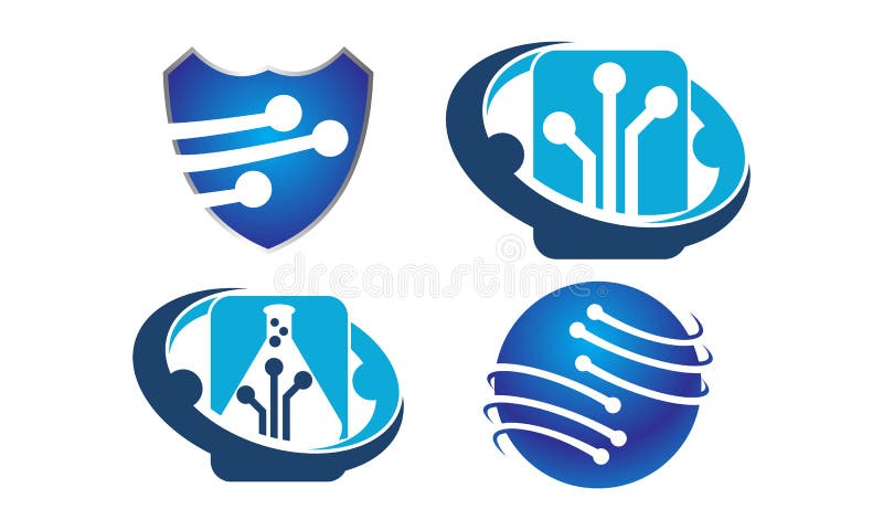 It Technology Transfer Set stock vector. Illustration of interface ...