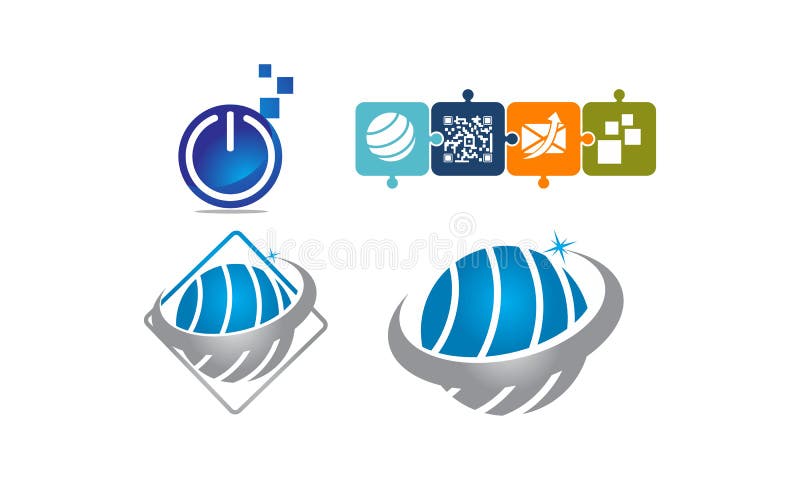 It Technology Transfer Set stock vector. Illustration of digital ...