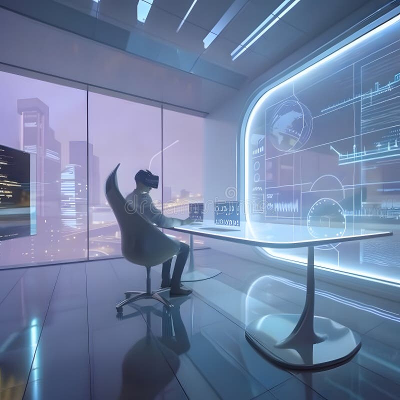 Technology Transformational, the Digital Workplace of the Future. Stock ...