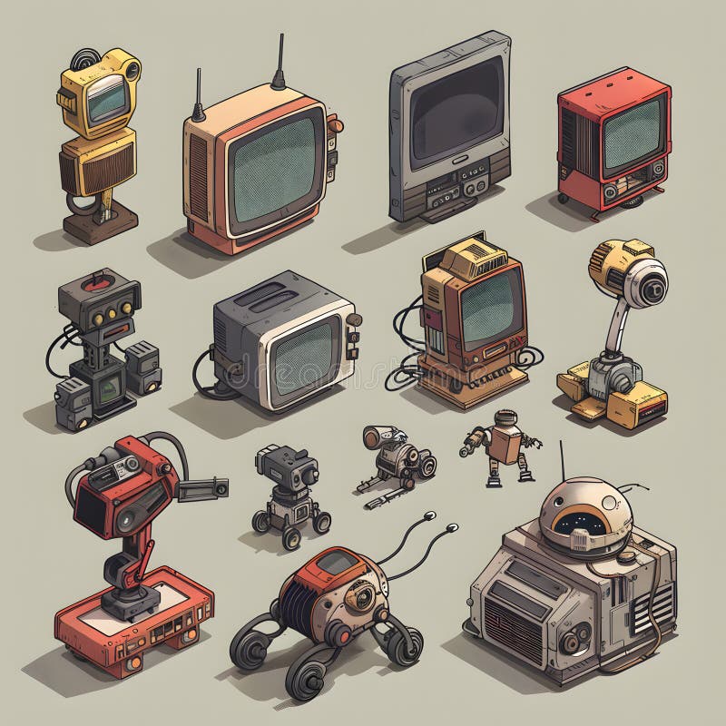 Technology Transformational, Evolution of Technology Over Time. Stock ...