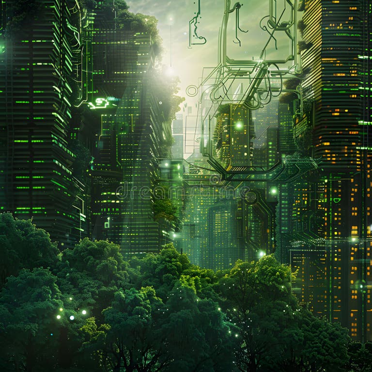 Technology Transformational, Green Technology Transformation. Stock ...