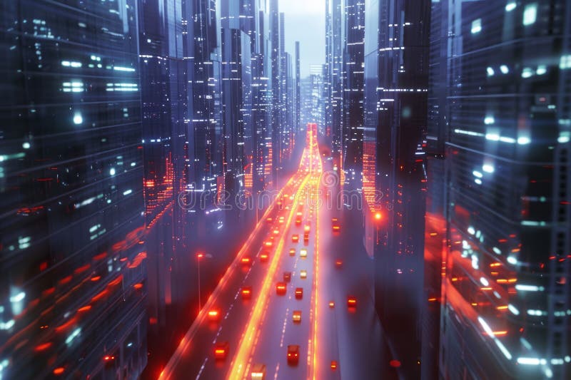 Technology of Transportation Concept. Traffic Control Systems Stock ...