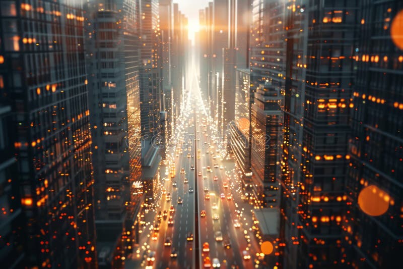 Technology of Transportation Concept. Traffic Control Systems Stock ...