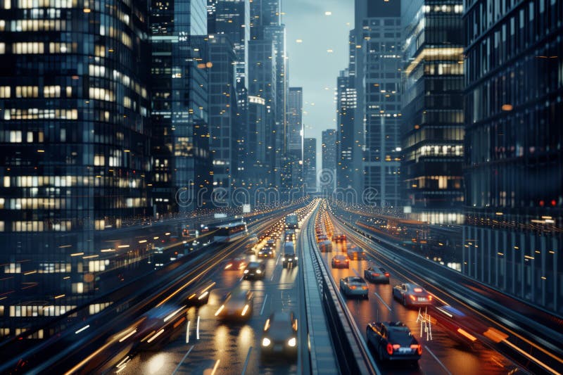 Technology of Transportation Concept. Traffic Control Systems Stock ...