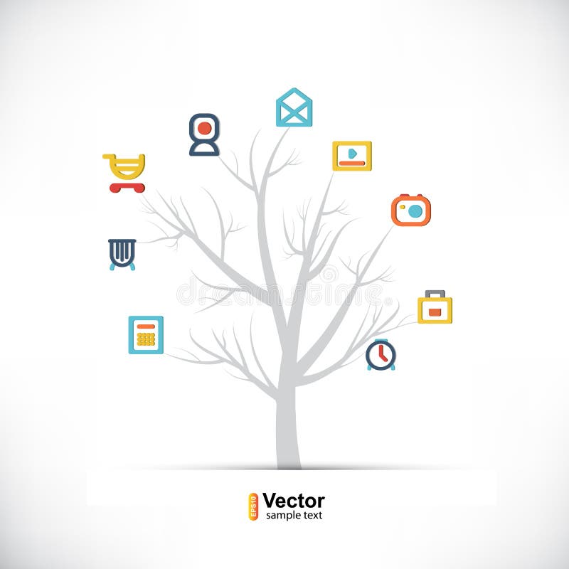 Technology Tree, Business and Branching Paths Stock Vector ...