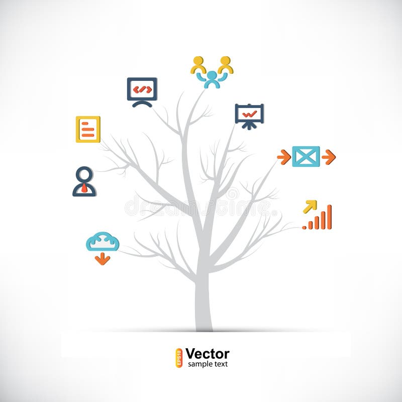 Technology Tree, Business and Branching Paths. Stock Vector ...