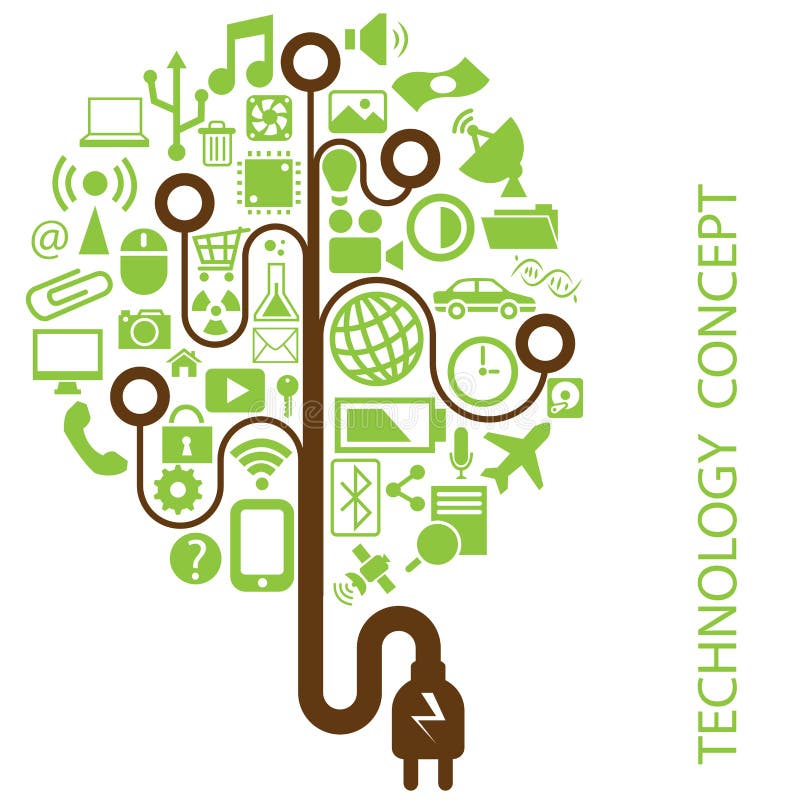 Technology Tree stock vector. Illustration of computer - 51228541