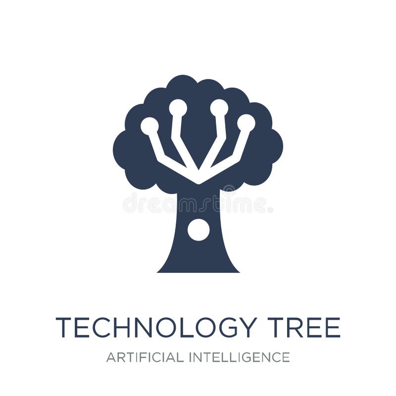 Technology Tree Icon. Trendy Flat Vector Technology Tree Icon on Stock ...