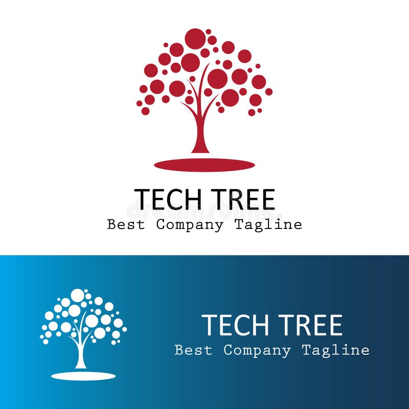 Technology tree logo stock vector. Illustration of design - 82864281