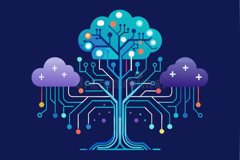 Cloud Computing Tree Stock Illustrations – 1,357 Cloud Computing Tree ...
