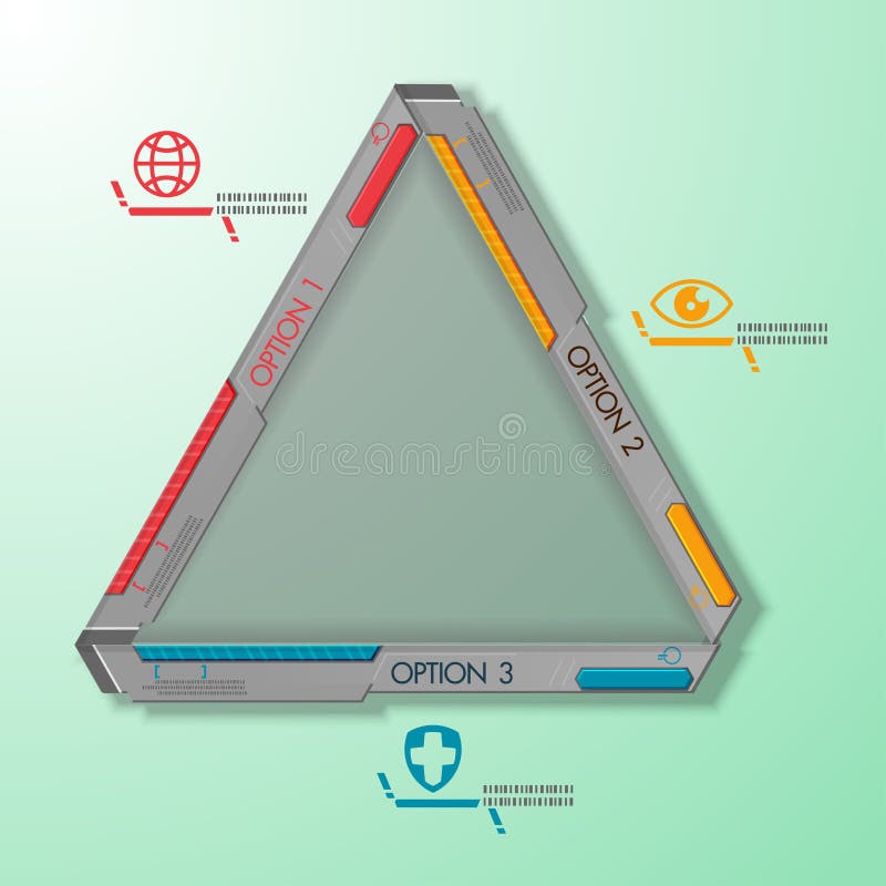 Technology Triangle Abstract Steel Machine Vector Stock Vector ...