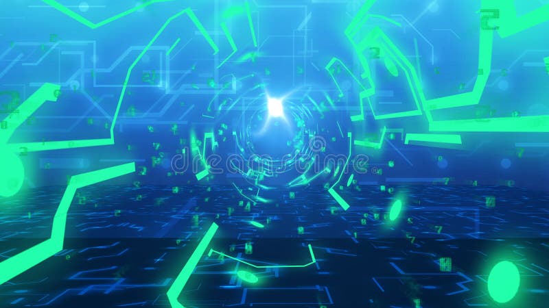 Technology Tunnel from Imitation of Circuit Board Stock Illustration ...