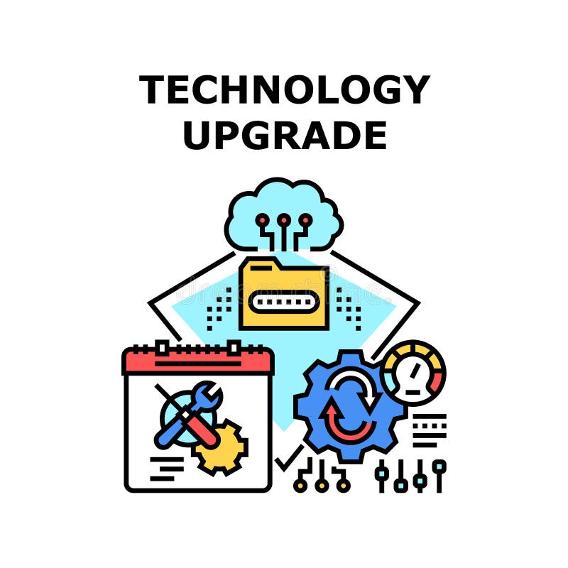 Technology Upgrade Icon Vector Illustration Stock Vector - Illustration ...