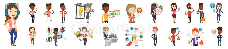 Technology Use and Internet Connection. Stock Vector - Illustration of ...