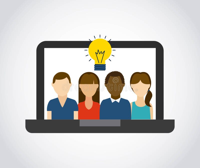 Technology Users Community Icon Stock Vector - Illustration of ...