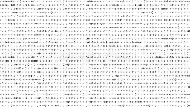 Technology Vector Binary Code Random Digits On Screen Hacked Software