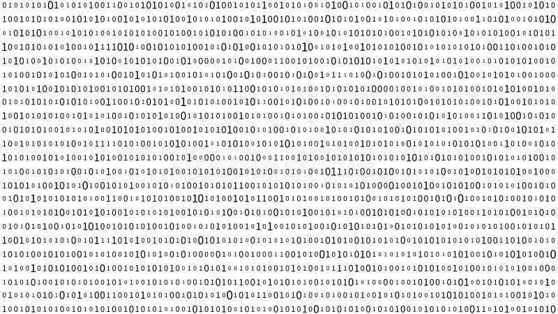 Technology Vector Binary Code. Random Digits on Screen. Hacked Software ...
