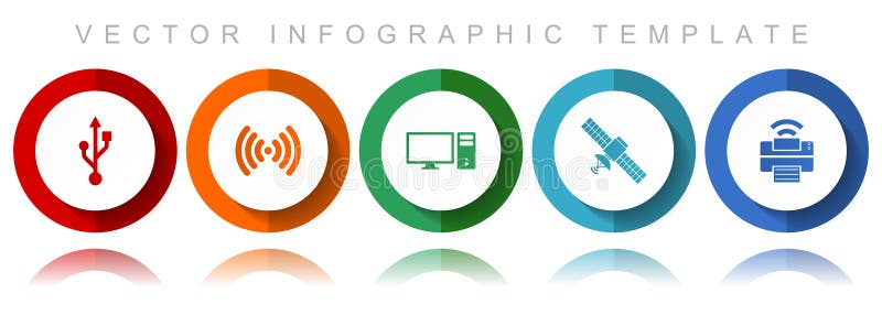 Technology Vector Icon Collection, Miscellaneous Icons Such As Usb ...