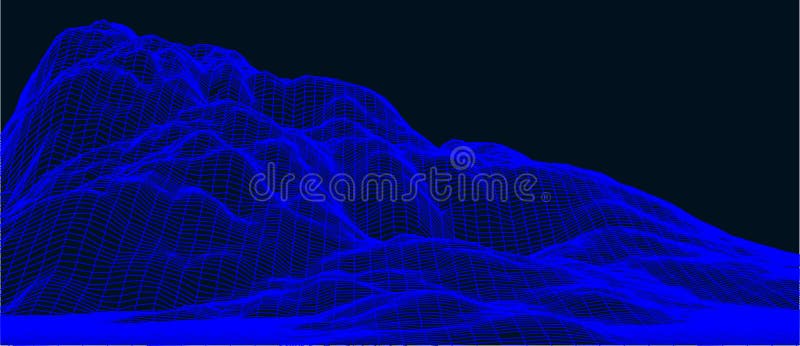 3d Technology Vector Illustration. Abstraction. Landscape Design of ...
