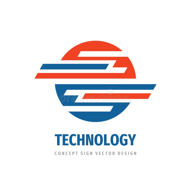 Technology Vector Logo Concept Design. Abstract Shape Sphere Business ...