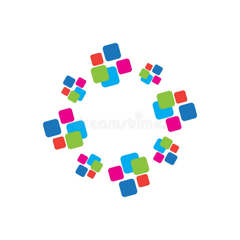 Swirl Square Technology Symbol Stock Illustration - Illustration of ...