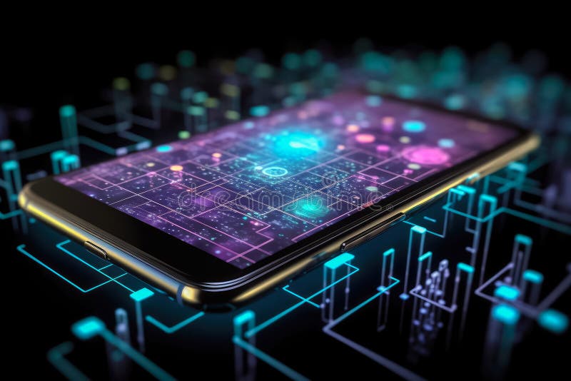 Technology Virtual Global Internet Connection on Smartphone , Business ...