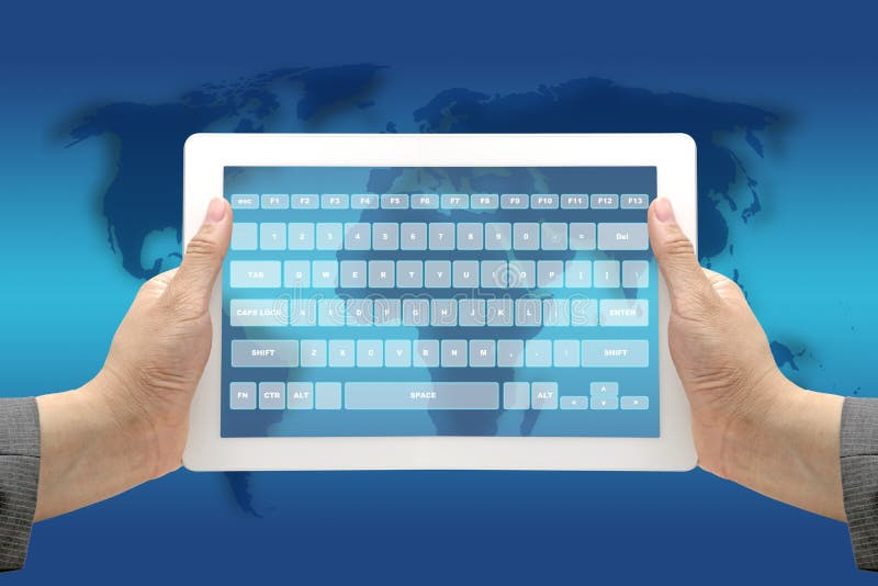 Virtual Technology Touch Screen Interface Stock Image - Image of ...
