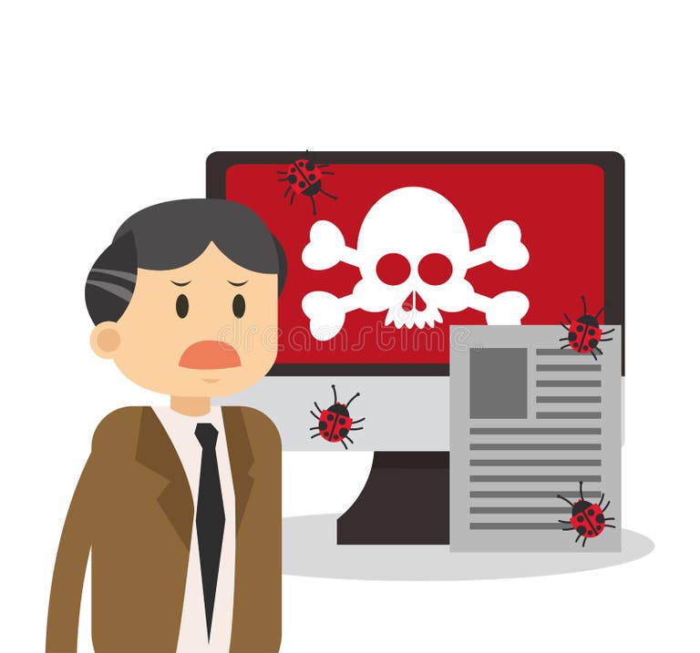 Technology and virus stock vector. Illustration of protection - 125396673