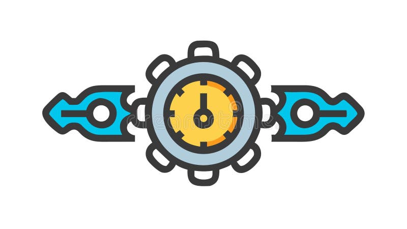 Technology Watch Gear and Timer Mechanism Icon Vector Design Generative ...