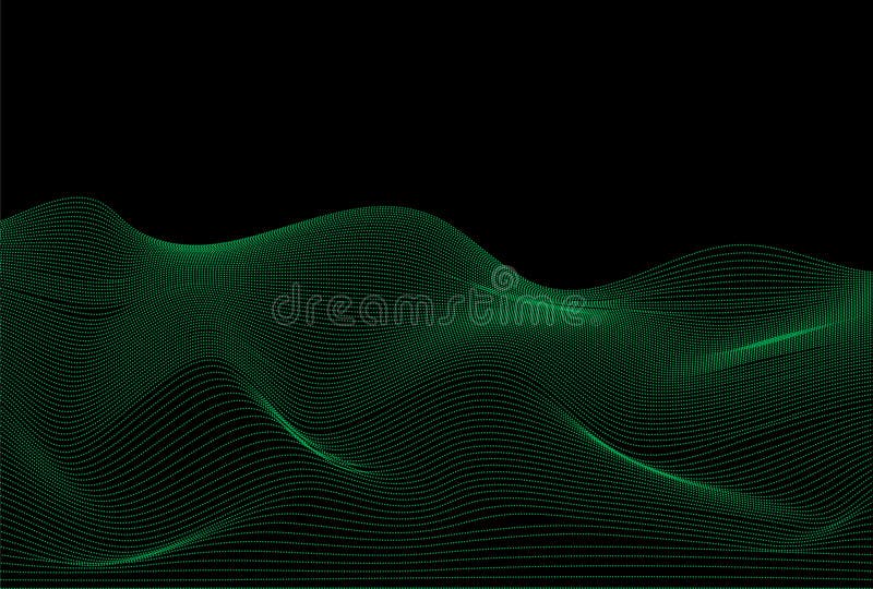 Technology Wave Drak Green Background. Stock Illustration ... Technology Wave Drak Green Background. Stock Illustration ...
