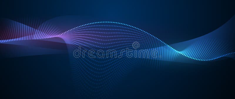 Vector Abstract Dynamic, Wave - Flow Mesh Particles Pattern and Dot on ...