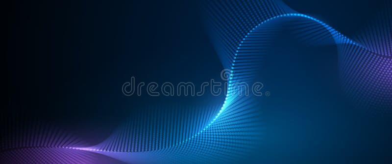 Vector Abstract Dynamic, Wave - Flow Mesh Particles Pattern and Dot on ...