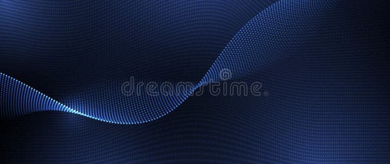 Vector Abstract Dynamic, Wave Particle and Dot. Illustration Technology ...