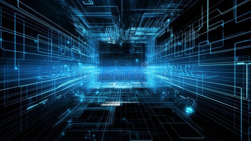 Technology Web Background. Virtual Concept Stock Illustration ...