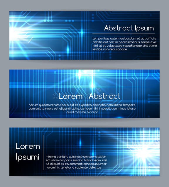 Technology Web Banners or Abstract Website Tech Digital and Medical ...