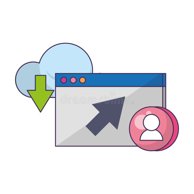 Technology Web Digital Hardware Cartoon Stock Vector - Illustration of ...