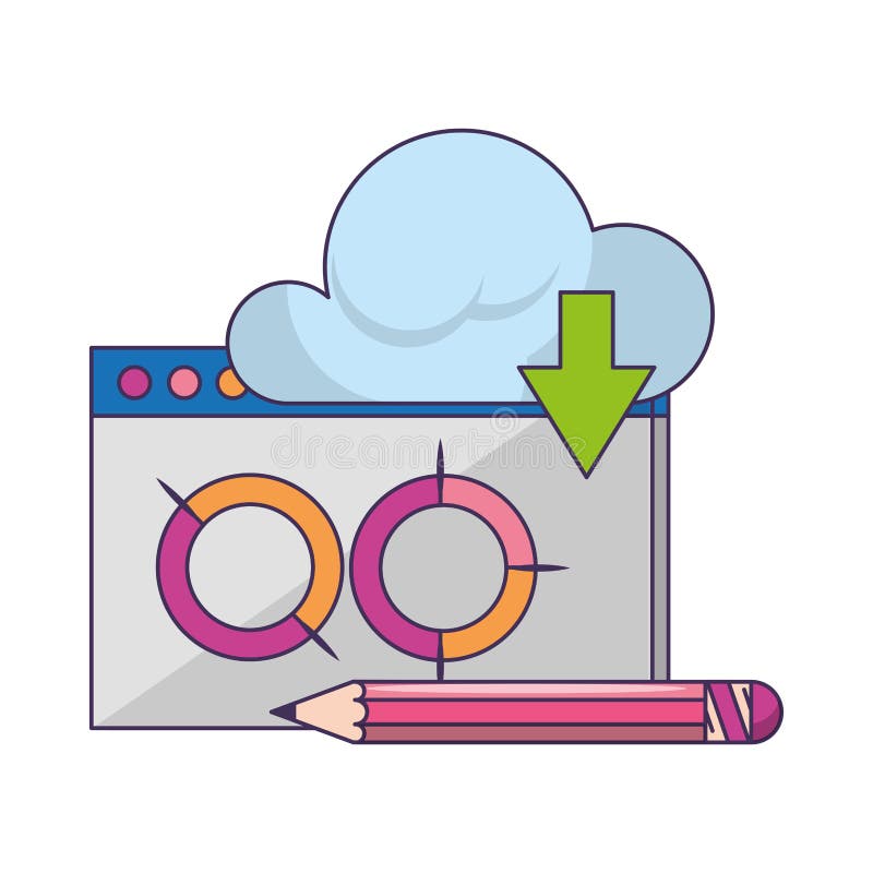 Technology Web Digital Hardware Cartoon Stock Vector - Illustration of ...